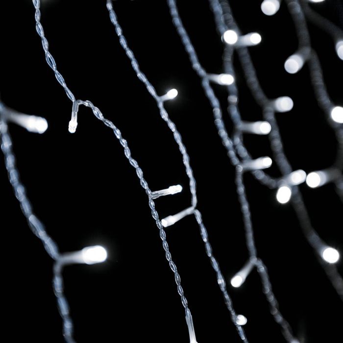 Crystalline energiatakarékos toldható jégcsapfüzér 2 x 0,9 m, 138 LED ...